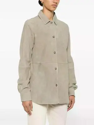 TOTEME Suede Button-down Shirt