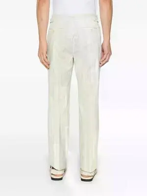 FURSAC Striped Tailored Trousers - Green