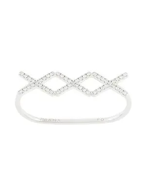 ALINKA 18kt White Gold Katia Trio Diamond Ring - Silver