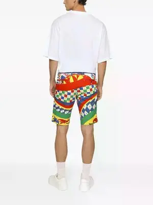 Dolce & Gabbana Carretto-print Stretch-cotton Shorts