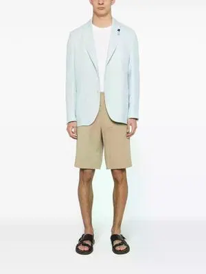 LARDINI Intertwined Linen-blend Blazer