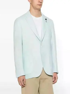LARDINI Intertwined Linen-blend Blazer