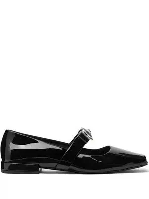 Versace Medusa-head Leather Ballerina Shoes