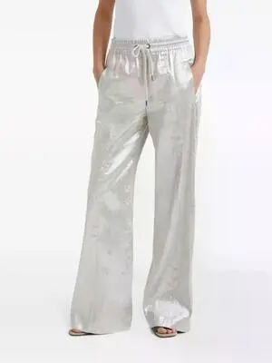Brunello Cucinelli Metallic Wide-leg Trousers