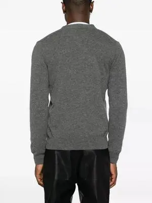 Play Comme Des Garcon Mélange-effect Wool Cardigan - Grey