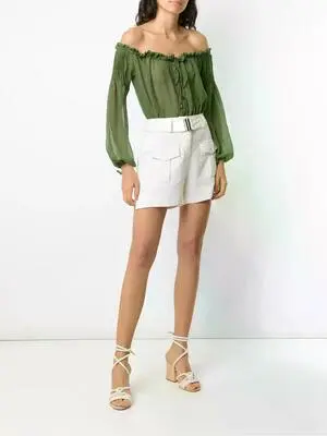 AMIR SLAMA Ruched Off-shoulder Body