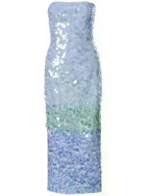 Carolina Herrera Sequinned Ombré Midi Dress