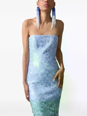 Carolina Herrera Sequinned Ombré Midi Dress
