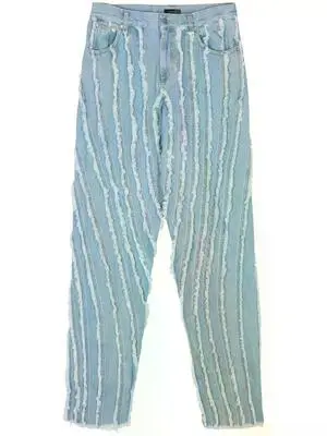 MUGLER Frayed Panelled Jeans