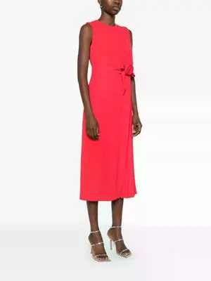 NISSA Floral-appliqué Midi Dress