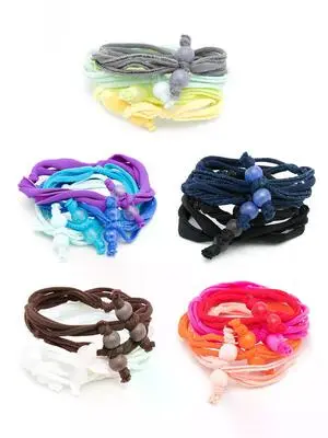AMIR SLAMA Elasticated Hair Band Set - Multicolour