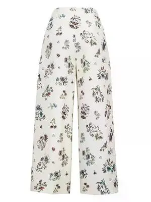 Adam Lippes Callen Floral-print Trousers