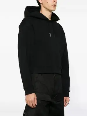 MUGLER Spiral Cropped Hoodie