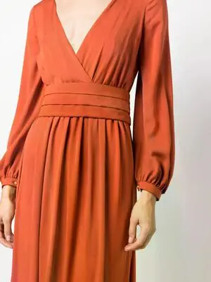 Max Mara Pleated-waist Maxi Dress
