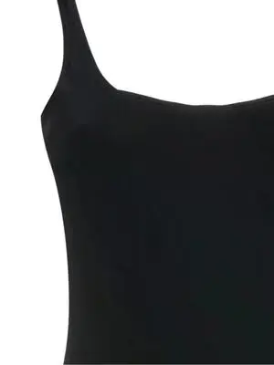 AMIR SLAMA Square Neck Lace-fastening One Piece