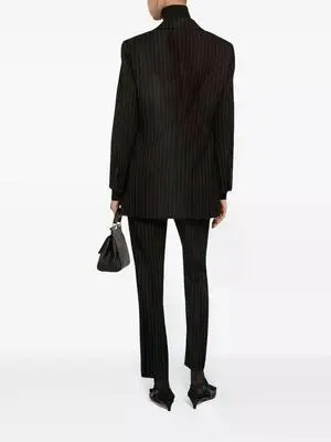Dolce & Gabbana Striped Virgin Wool Blazer - Black