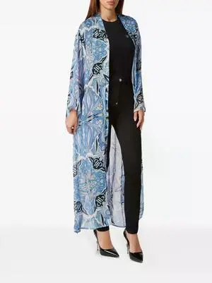Philipp Plein Graphic Print Silk Kaftan Dress