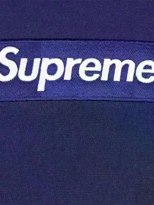 Supreme Box Logo Drawstring Hoodie - Blue