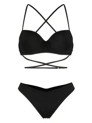 NOIRE SWIMWEAR Balconette Bikini Set - Black