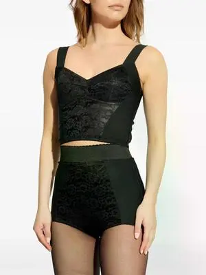 Dolce & Gabbana Lace-trim Corset Bustier Top