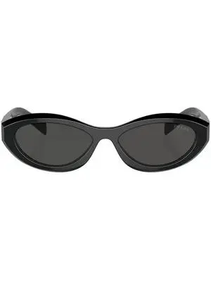 Prada Oval-frame Sunglasses - Black