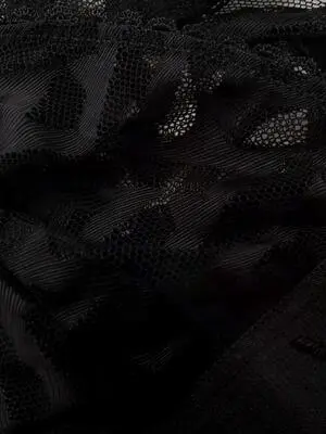 Versace Greca Signature Tulle Bralette - Black