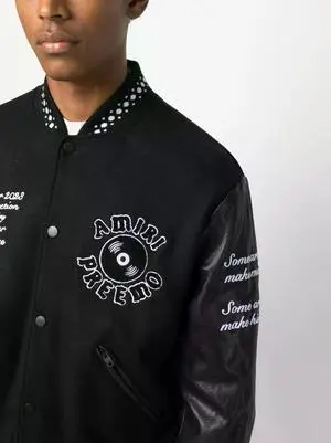 Amiri Logo-appliqué Varsity Jacket