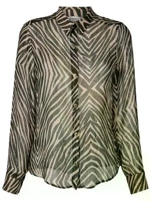 AMIR SLAMA Zebra-print Silk Shirt
