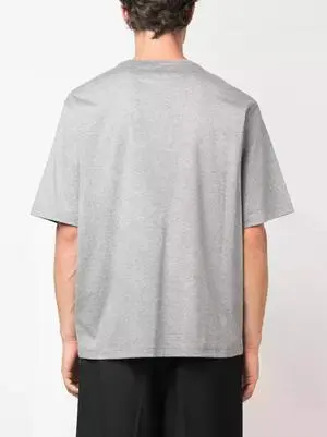 Prada Triangle-logo Cotton T-shirt - Grey