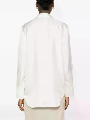 RÓHE Silk Band Collar Shirt