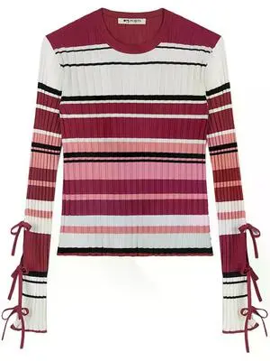 Ports 1961 Striped Knit Top - Red