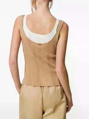 TWINSET Trompe-l'œil Fitted Knit Top