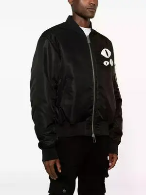 CHARLES JEFFREY Eye-patch Padded Bomber Jacket
