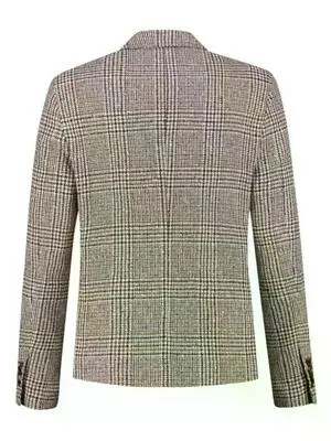 LARDINI Brooch-detail Single-breasted Blazer - Brown