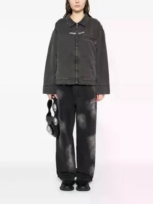 GROUND ZERO Distressed Zip-up Jacket