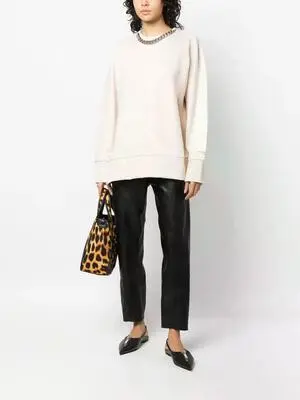 Stella McCartney Chain-link Cotton Sweatshirt - Neutrals