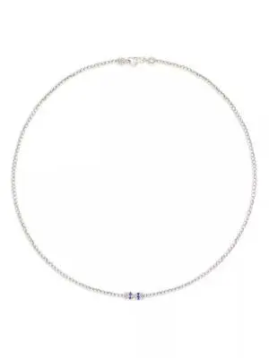 OFFICINA BERNARDI 18kt White Gold, Sapphire, And Diamond Necklace - Silver