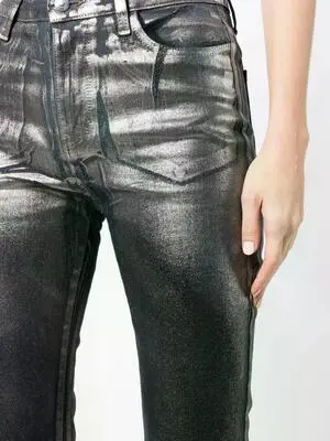 MADISON MAISON Metallic-effect Laminated Jeans