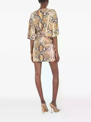 Roberto Cavalli Snakeskin-print T-shirt
