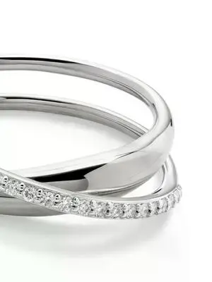 Monica Vinader Nura Wrap Ring With Rhinestone Embellishment - Silver