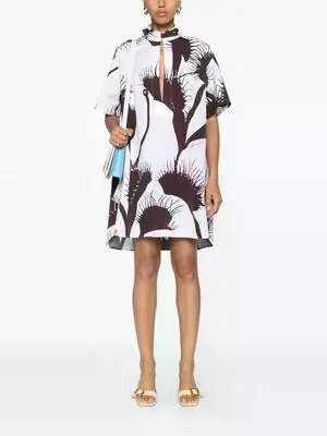 FERRAGAMO Cropped Venus Print Kaftan