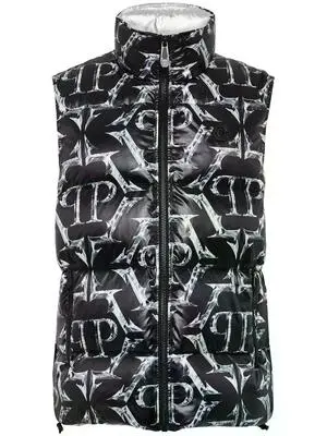 Philipp Plein Logo-print Drawstring Padded Gilet