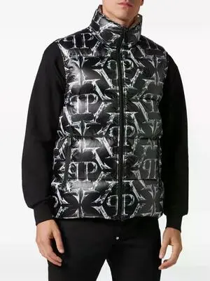 Philipp Plein Logo-print Drawstring Padded Gilet