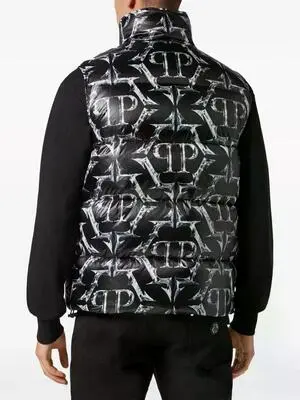 Philipp Plein Logo-print Drawstring Padded Gilet