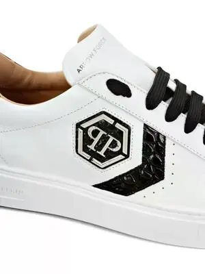 Philipp Plein Logo-patch Panelled Leather Sneakers