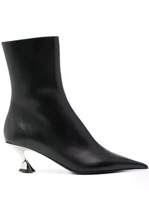 MUGLER 60mm Leather Ankle Boots