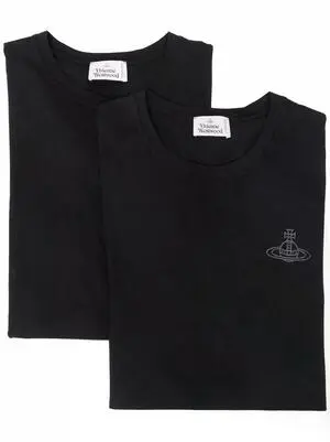 VIVIENNE WESTWOOD Pack-of-two Orb Logo-print T-shirt - Black