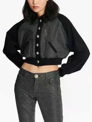 Balmain Logo-embellished Cropped Jacket