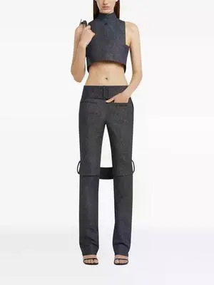 COURREGES Cut-out Detailing Trousers - Grey