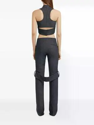 COURREGES Cut-out Detailing Trousers - Grey